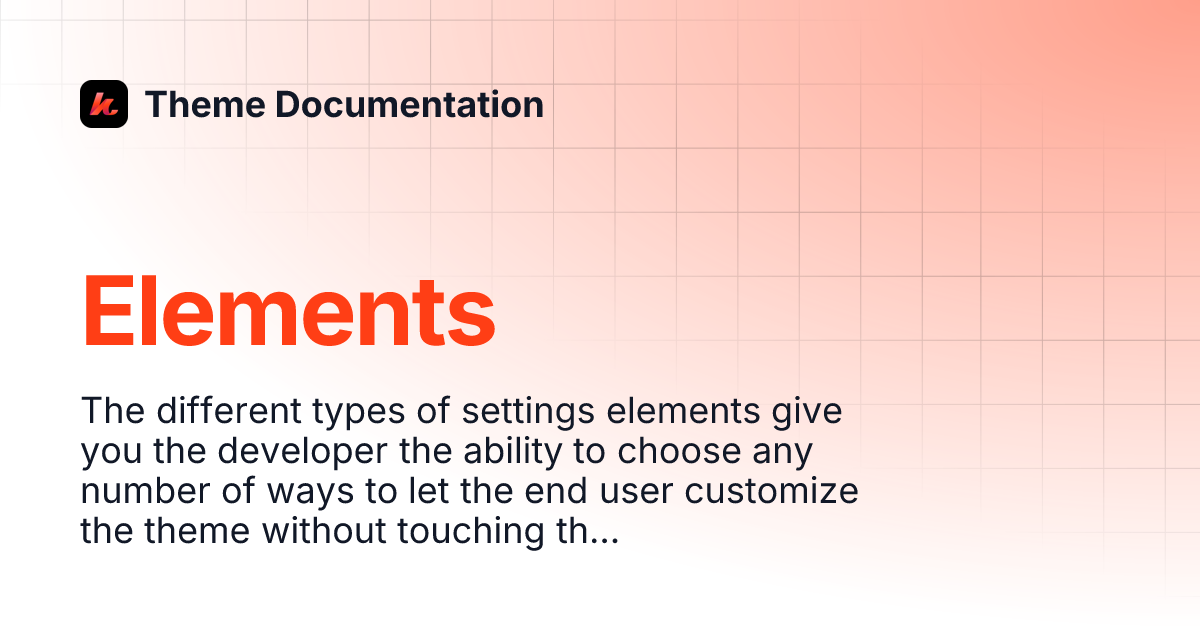 Elements | Theme Documentation